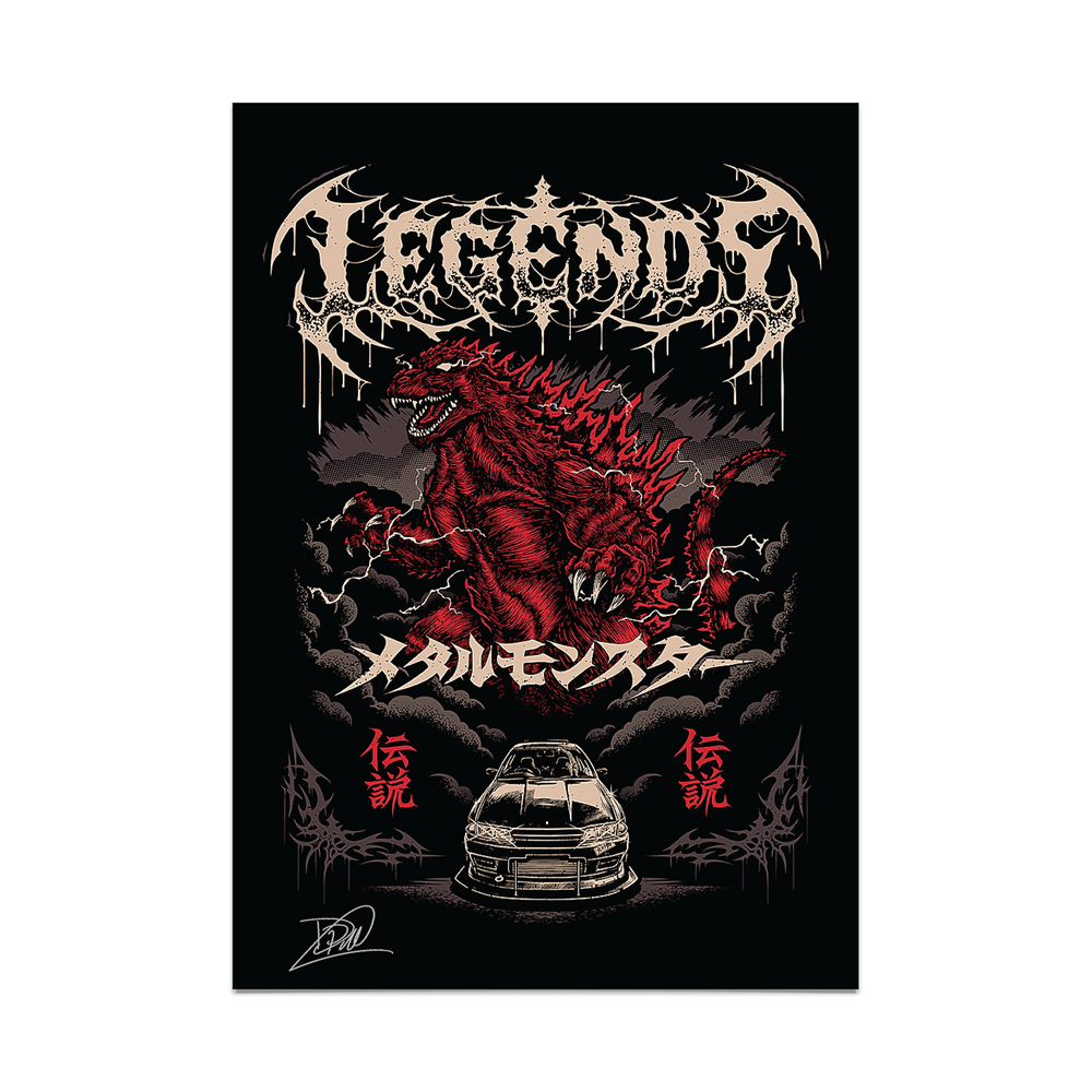 Poster - Autographed Black Metal Monster